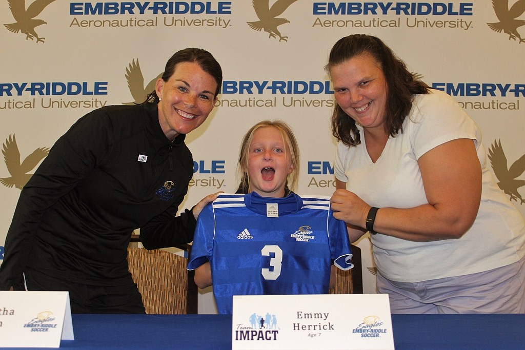 Embry-Riddle soccer team adds 7-year-old with chronic illness ...