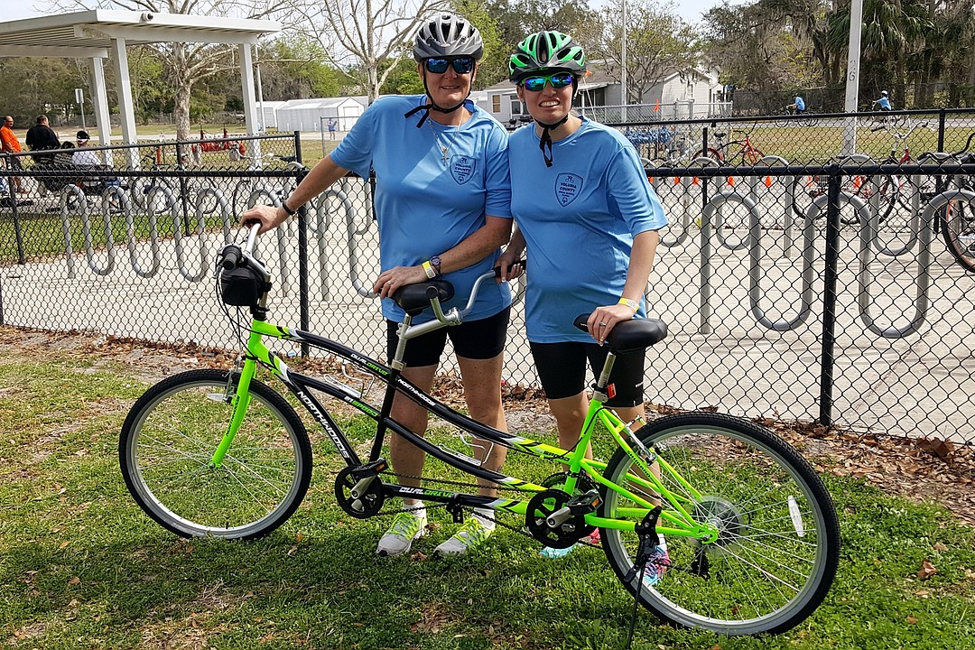 Debbie Dorber and her daughter, Tiffany, placed second in tandem bike ...