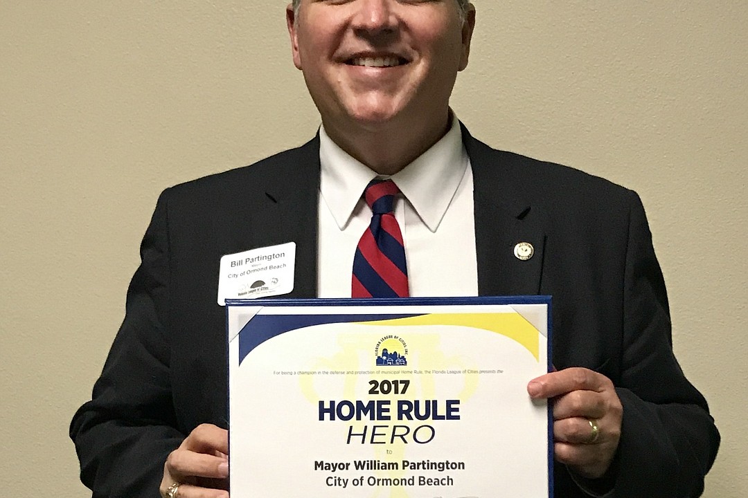 Mayor Partington receives Home Rule Hero Award from the Florida League of Cities | Observer ...