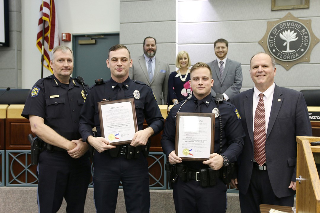 Ormond Beach Police officers given key to the city | Observer Local News | Palm Coast Observer ...