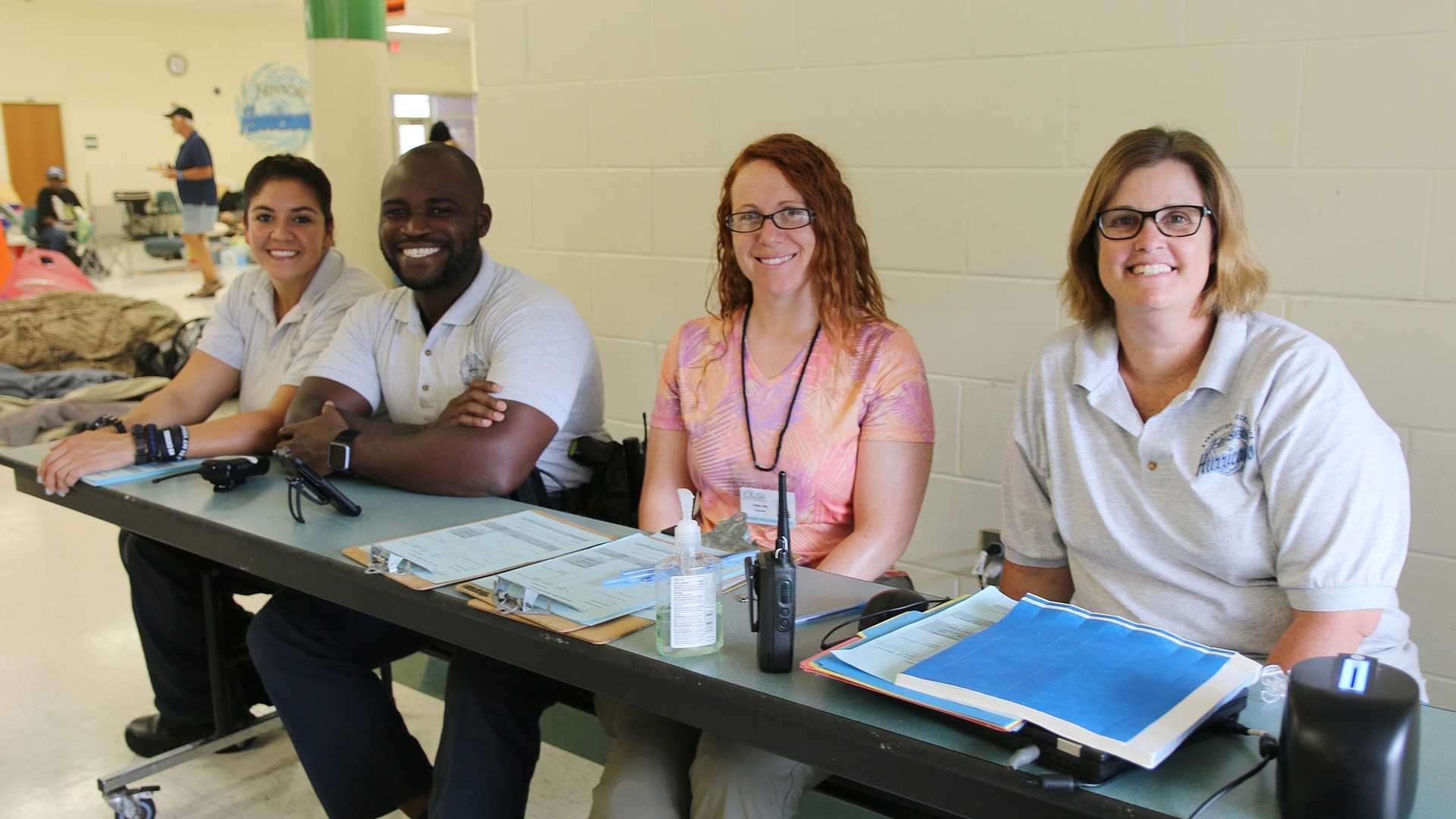 In high spirits: Hinson Middle School shelter filled to capacity ...