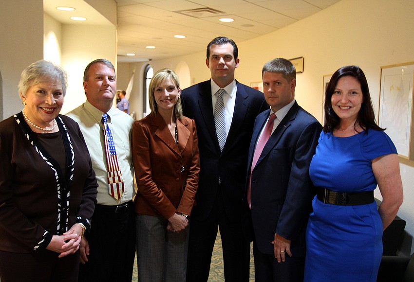 Your Observer | Photo - Moderator Judith Sedgeman poses with panelists ...