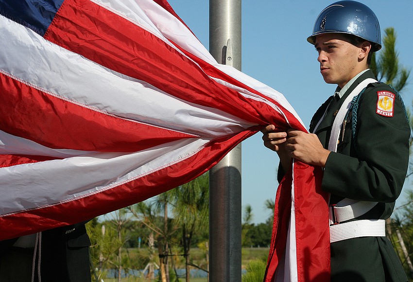 Your Observer | Photo - Lakewood Ranch JROTC's Shayne Williams helped ...