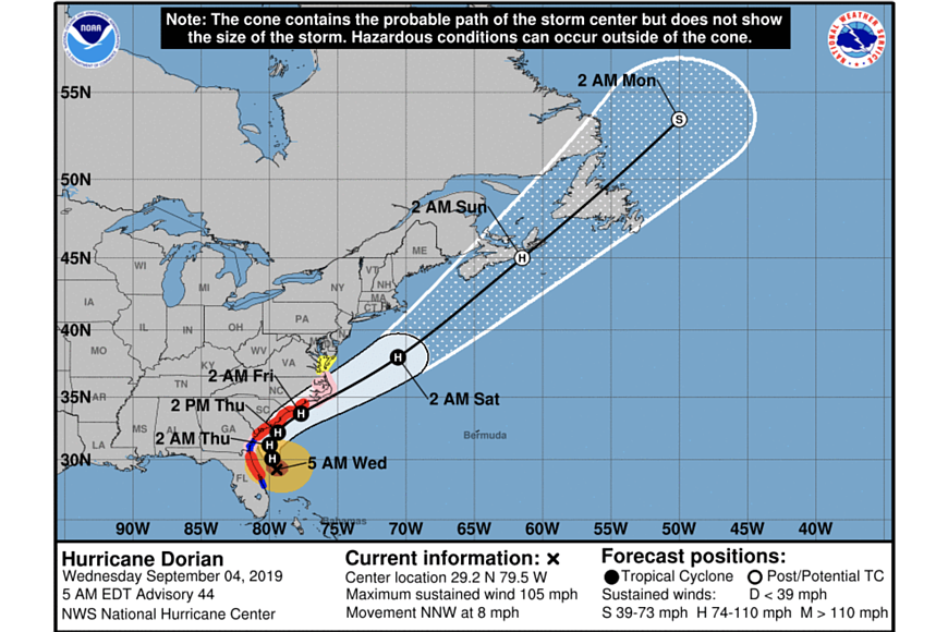 Hurricane Dorian expected to weaken over the next few days | Observer ...