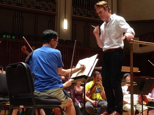 Watch video of new music conductor Courtney Lewis rehearsing with ...