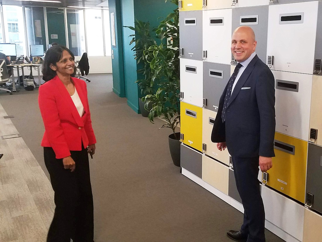 Photo: Macquarie Group CEO Shemara Wikramanayake and Paul Marriott ...