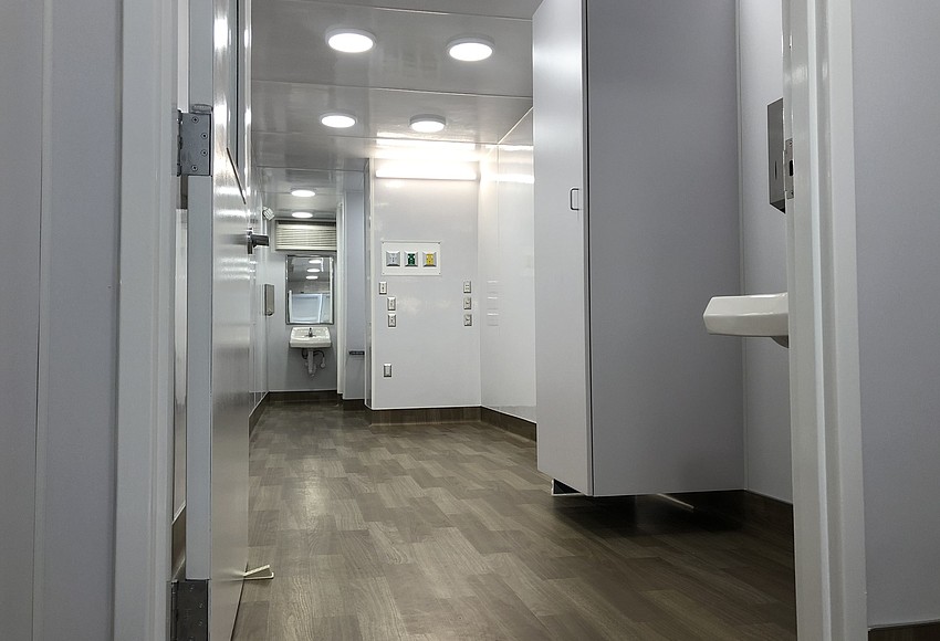 Self-contained shipping container ICU donated to Boys & Girls Club ...