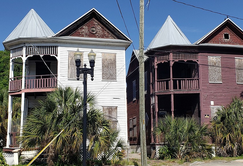 Jax Daily Record| Photo - Victorian duplexes, 316 and 320 Jefferson St.