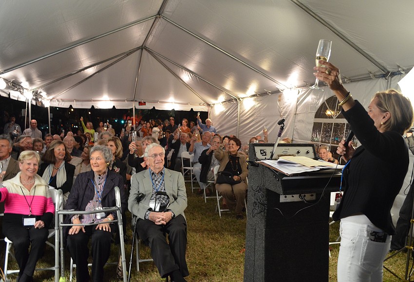 Your Observer | Photo - Chair of the Board Susan McLeod raises a toast ...