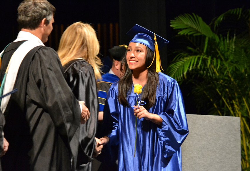 Your Observer | Photo - Angie Aramayo is greeted by senior class ...