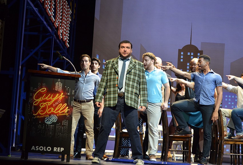 Your Observer | Photo - Todd Buonopane as Nicely-Nicely Johnson