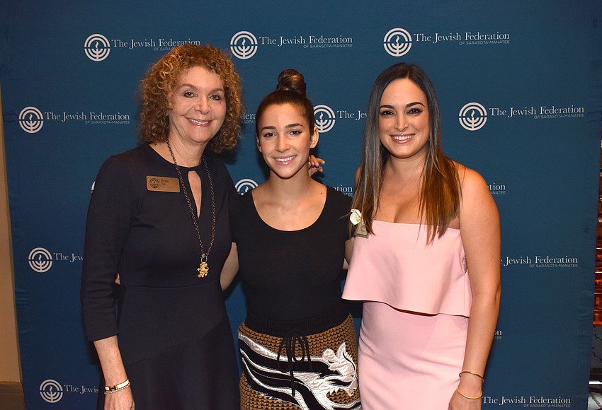 Your Observer | Photo - Ilene Fox, speaker Aly Raisman and Sepi Ackerman