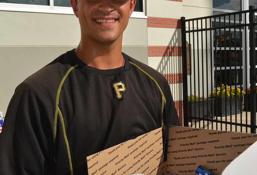 Your Observer | Photo - Marauders pitcher Jess Amedee carries a Manatee ...