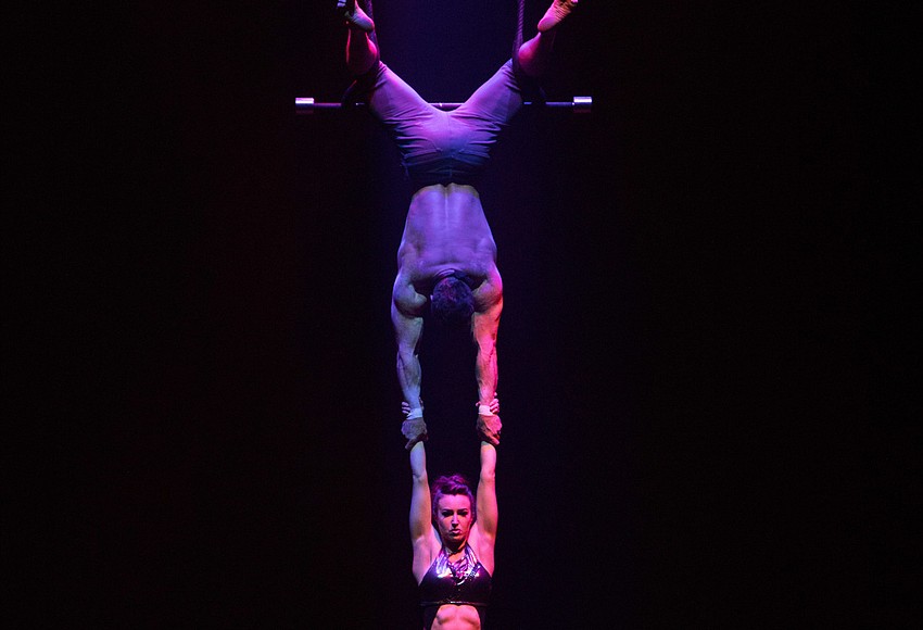 Your Observer | Photo - Duo Transcend on the single trapeze.