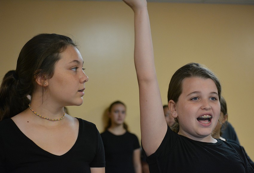 Your Observer | Photo - Ella Cormier and Alanna Bray get into their roles.