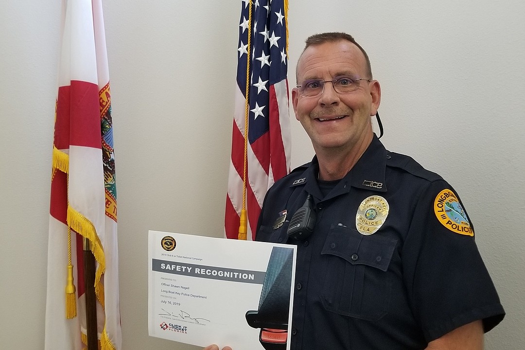 Longboat police officer receives safety recognition award | Your Observer
