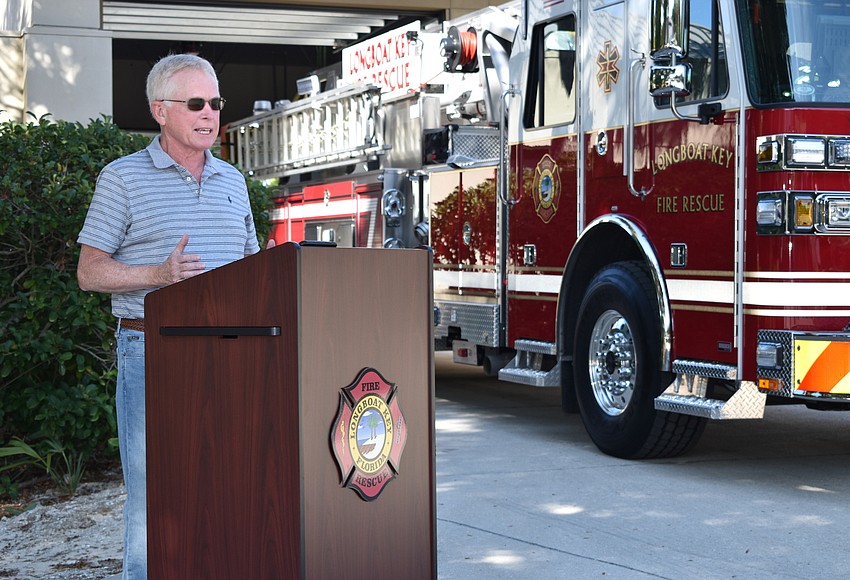 Your Observer | Photo - Longboat Key Mayor Ken Schneier spoke during ...