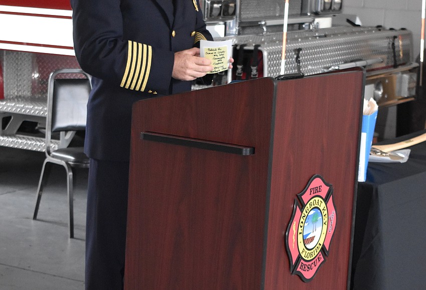 Your Observer | Photo - Longboat Key Fire Chief Paul Dezzi speaks ...