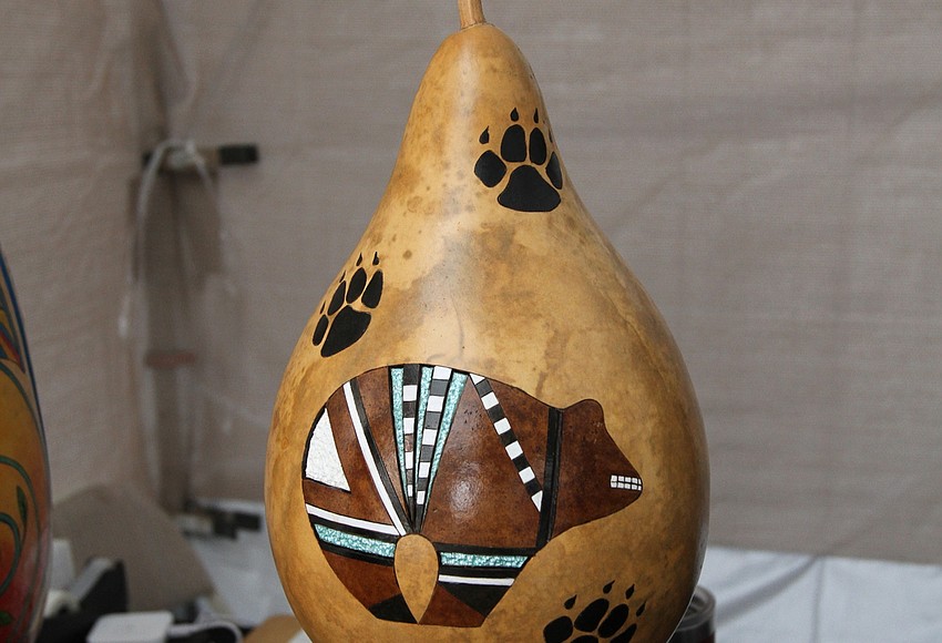 Your Observer | Photo - Danielle Selby created gourd art with ink dyes ...