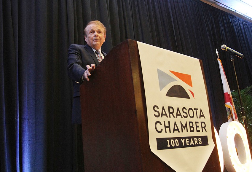 Your Observer | Photo - Dr. Larry Thompson welcomes the audience.