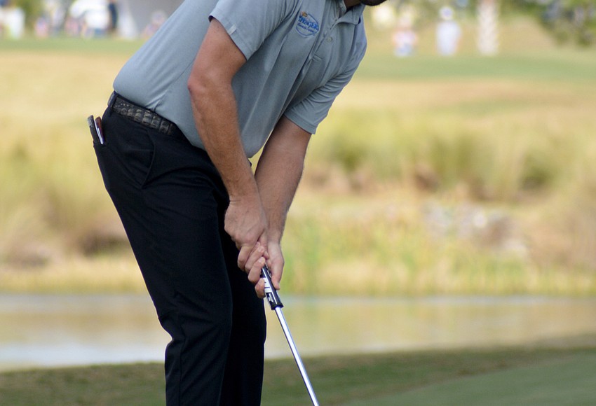 Your Observer | Photo - Brad Brunner hits his third shot on the No. 1 ...