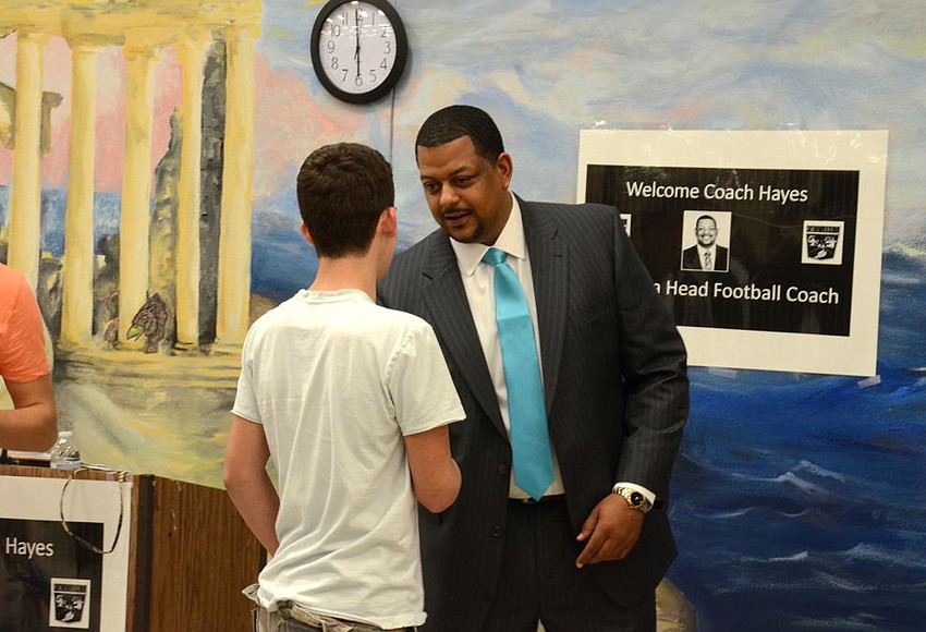 New Olympia football coach Kyle Hayes introduced to players, parents ...