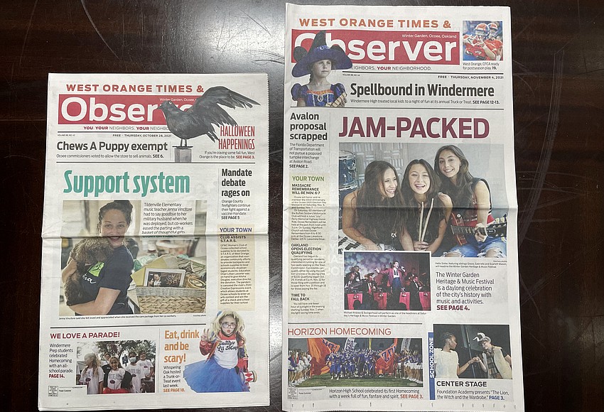 Observer goes BIG, makes move to broadsheet | West Orange Times & Observer