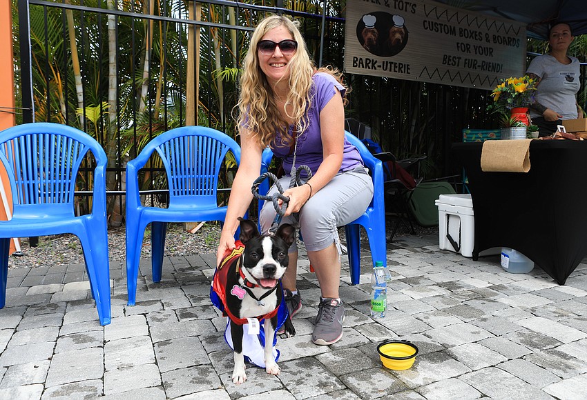 Dogs costume up at Bazaar competition