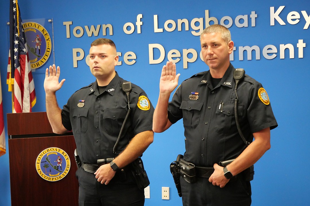 Longboat Key Police Department swears in two new officers | Your Observer