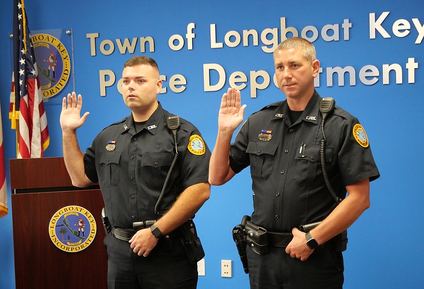 Longboat Key Police Department swears in two new officers | Your Observer