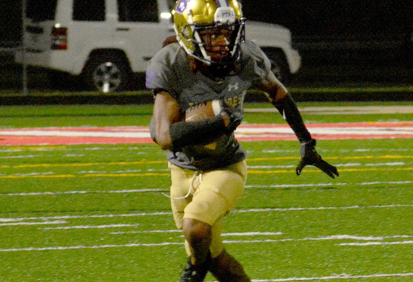 Your Observer | Photo - Booker High junior wideout Josiah Booker.