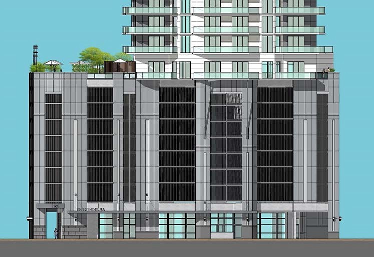 Jax Daily Record| Photo - South elevation of the Peninsula Tower parking garage.
