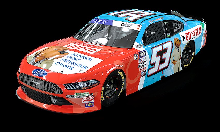Race car driver Joey Gase teams up with McGruff the Crime Dog for crime ...