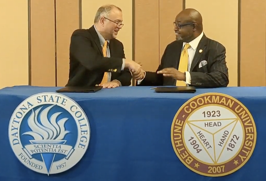 Daytona State College signs agreement with Bethune-Cookman University ...