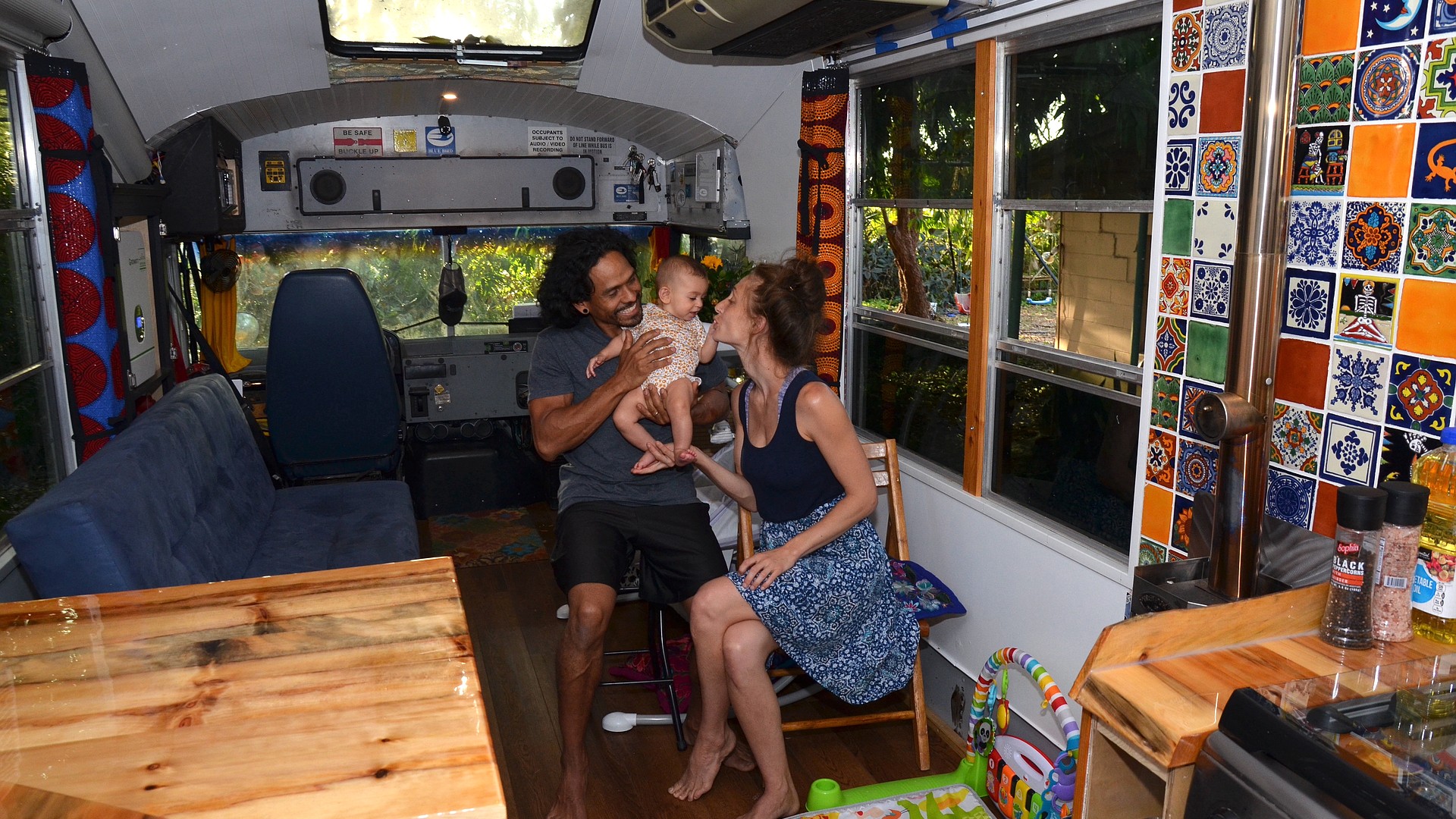 Bus abode: Couple converts school bus into home | West Orange Times ...