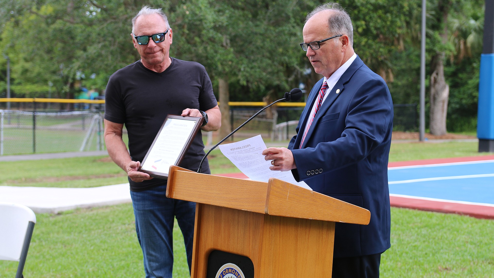 Ormond Beach holds ribbon-cutting for new outdoor basketball court at ...