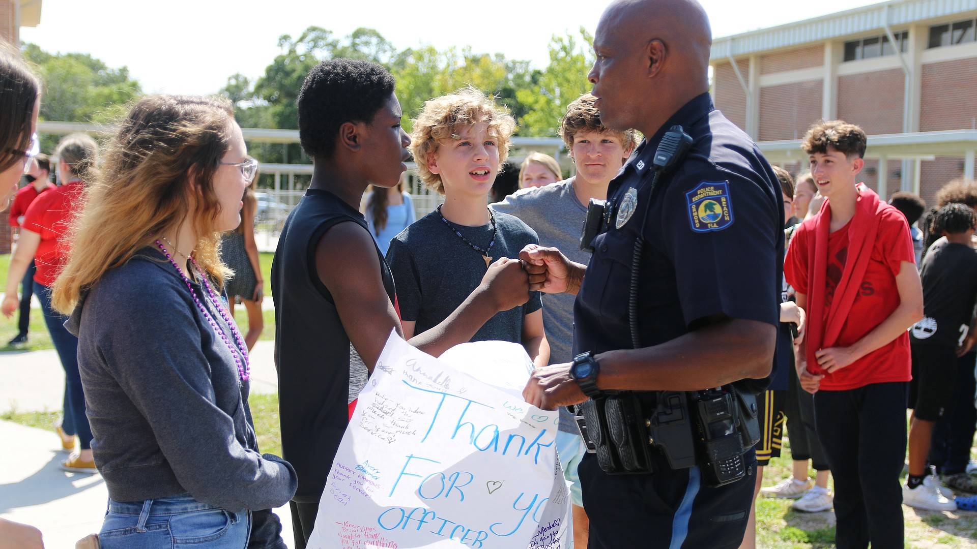 Thank you, Officer: OBMS holds 'clap out' for Ormond Beach Police ...