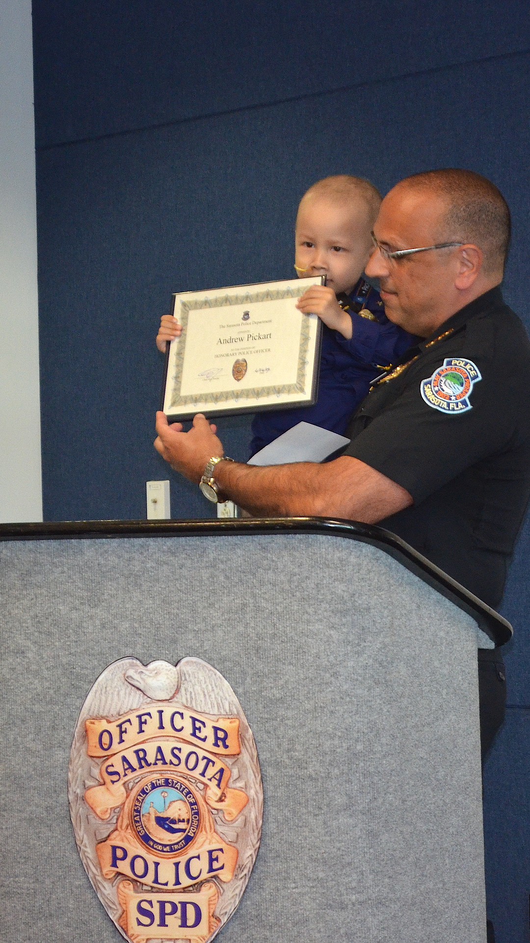 Sarasota PD grants 4-year-old's wish, swears in youngest officer | Your ...