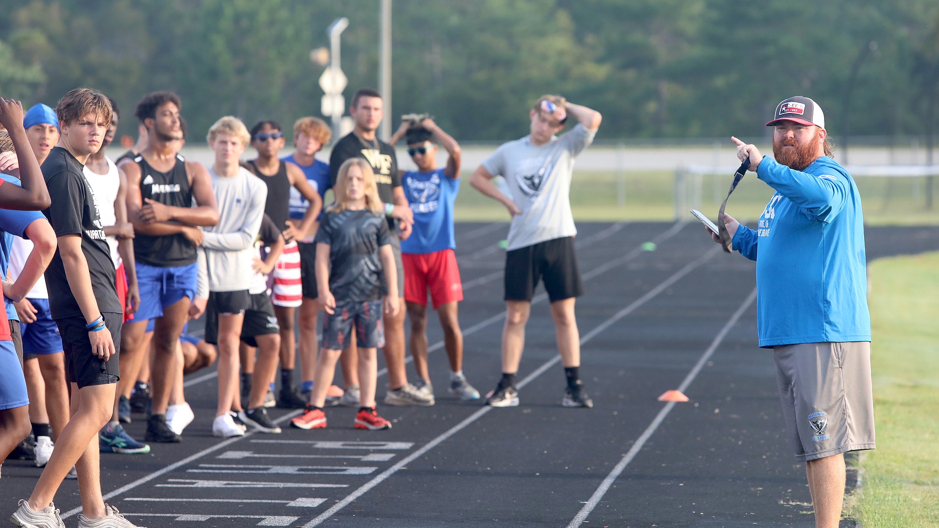Matanzas football team honors fallen hero with Red, White and Blue ...