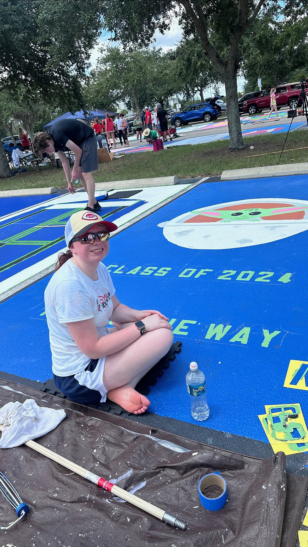 PHOTOS: Foundation Academy seniors personalize their parking spaces ...