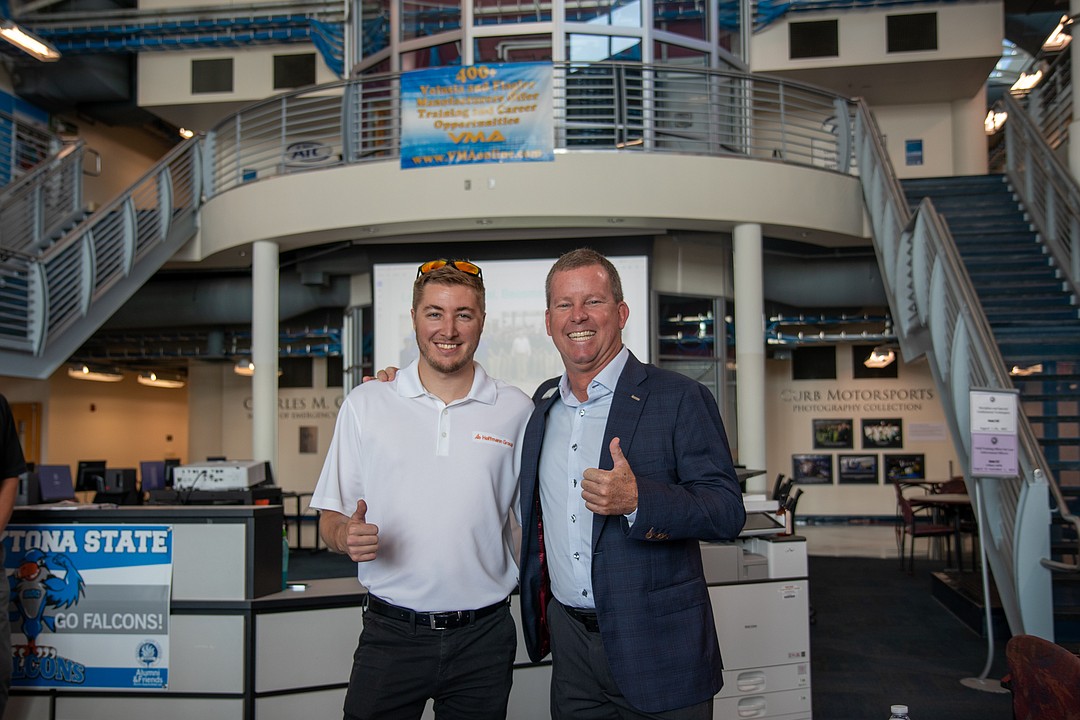 NASCAR Xfinity driver Garrett Smithley tours Ormond Beach manufacturing ...