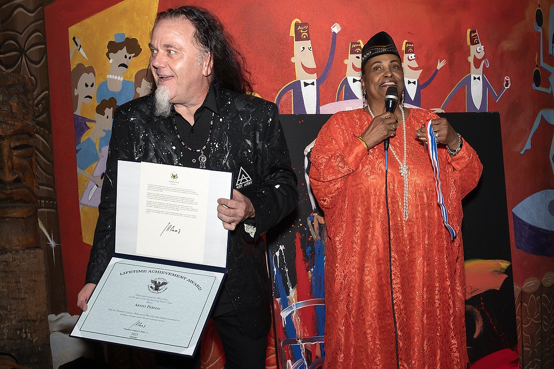 'We are the art': Local artist Perego receives a Presidential Lifetime ...