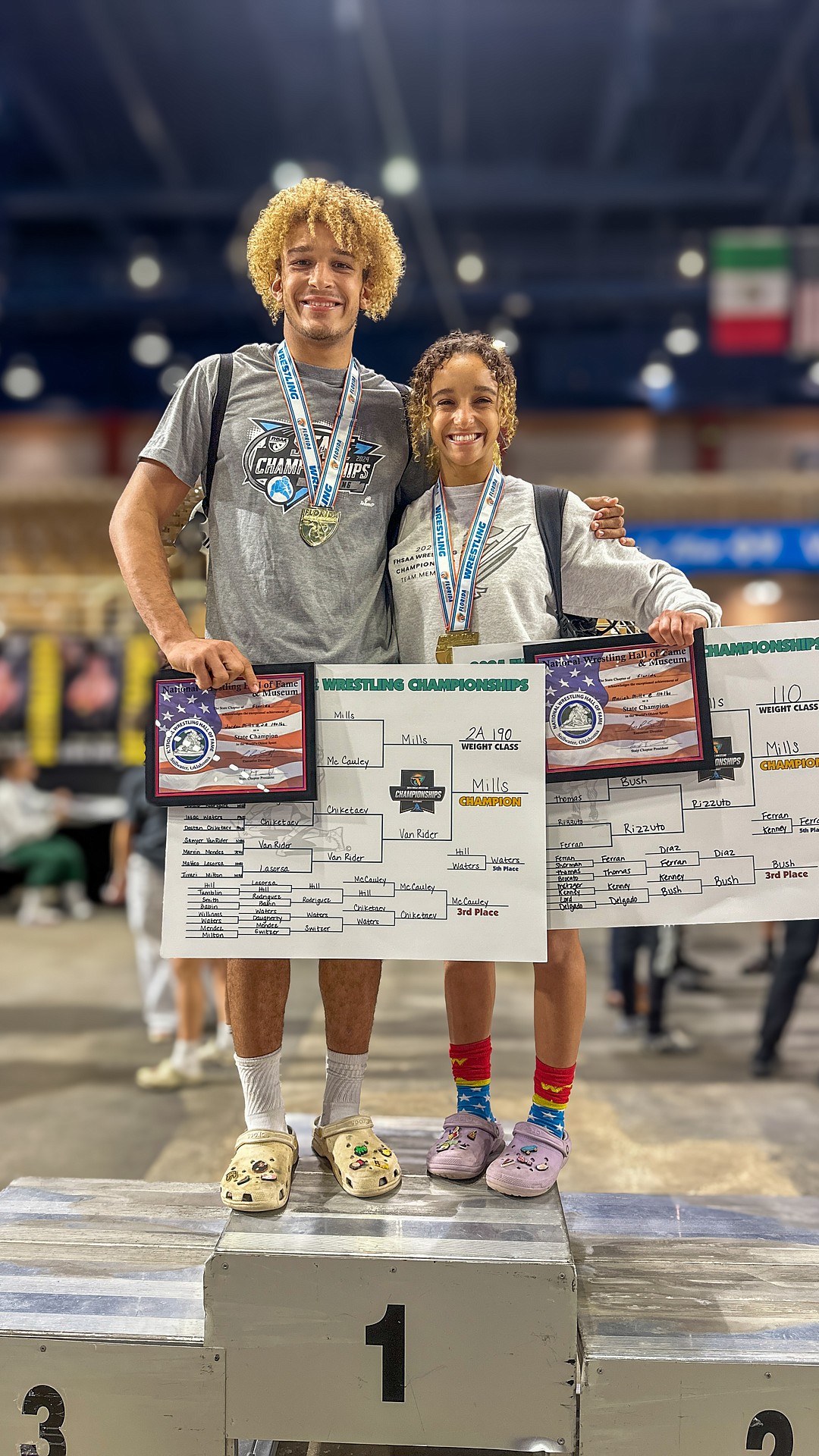 Historic day: Mariah, Jordan Mills become first brother, sister to win ...