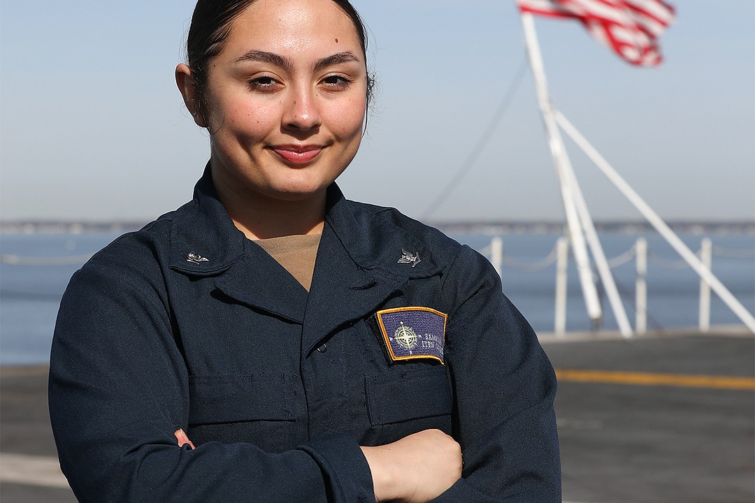 Palm Coast's Alisa Sambolin serves aboard the Navy's newest aircraft ...
