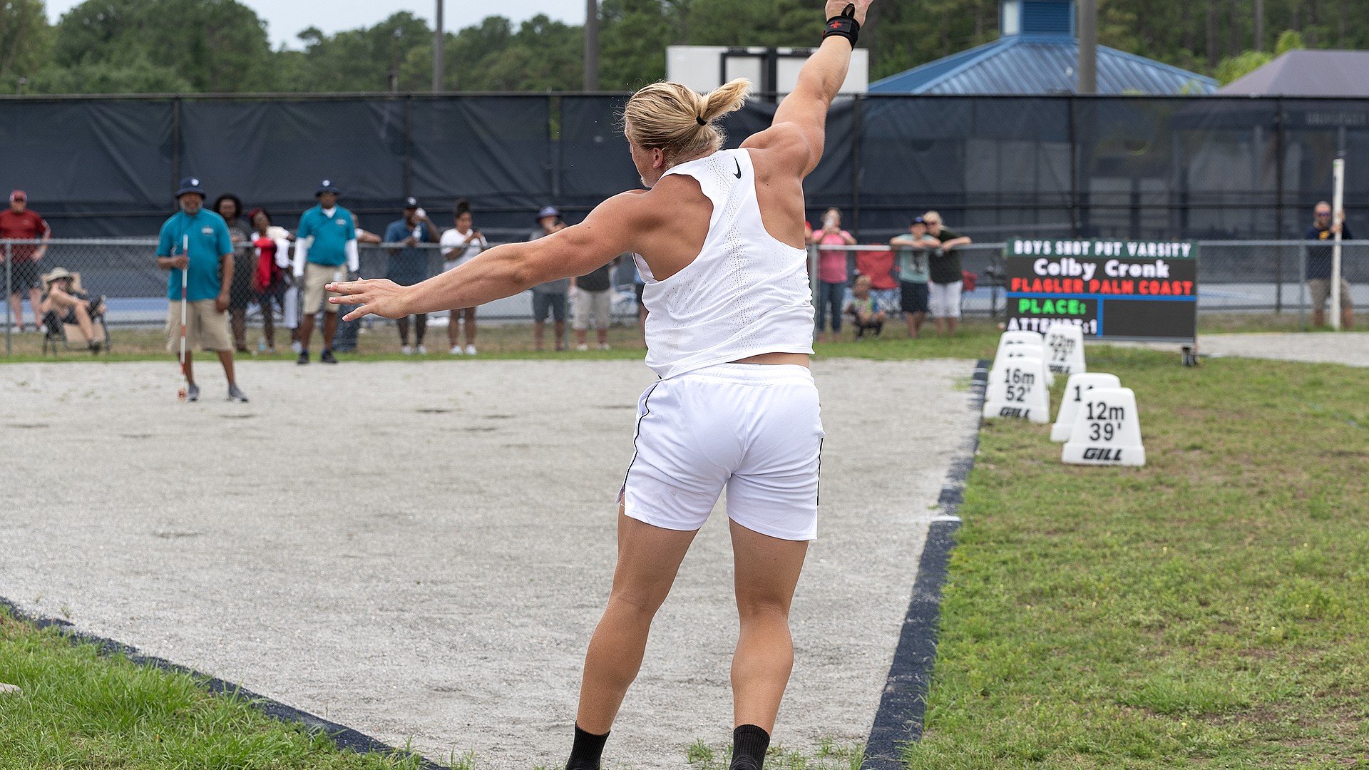 STATE CHAMP: Flagler Palm Coast's Colby Cronk wins state shot put championship and places second ...