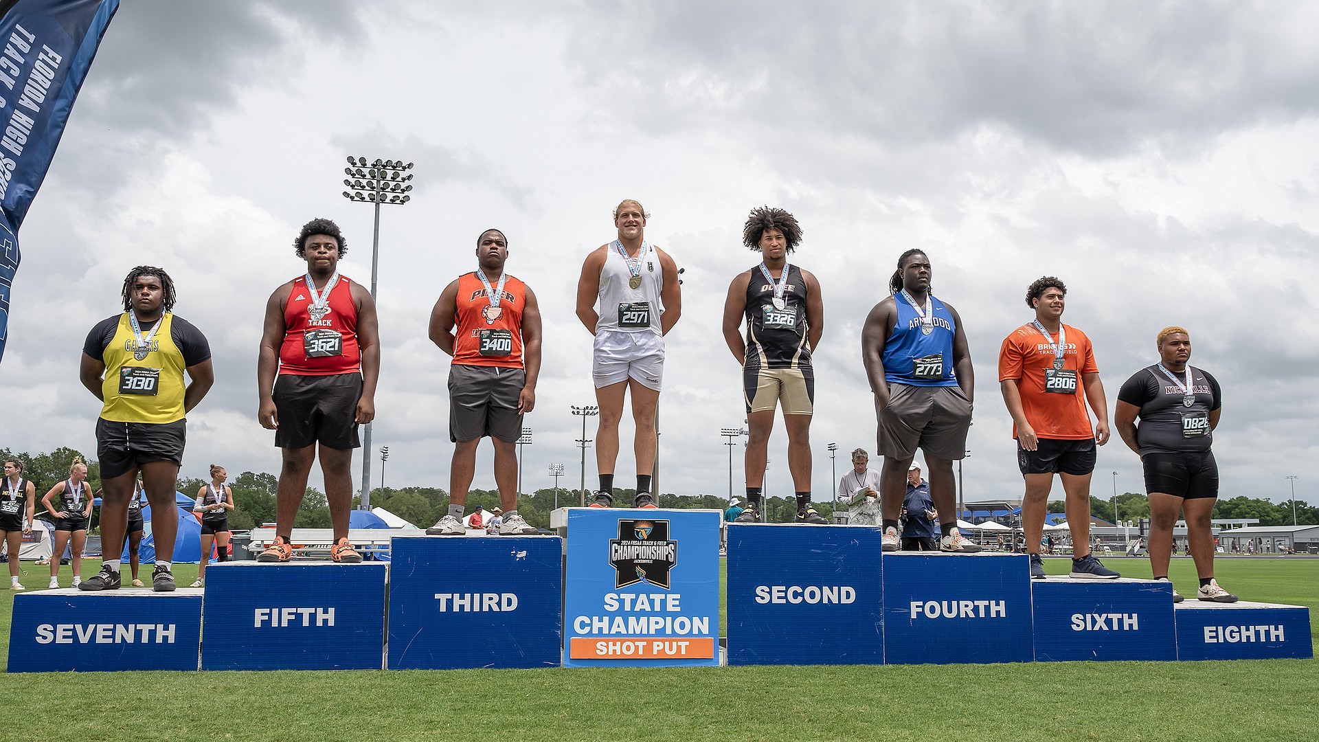 STATE CHAMP: Flagler Palm Coast's Colby Cronk wins state shot put championship and places second ...