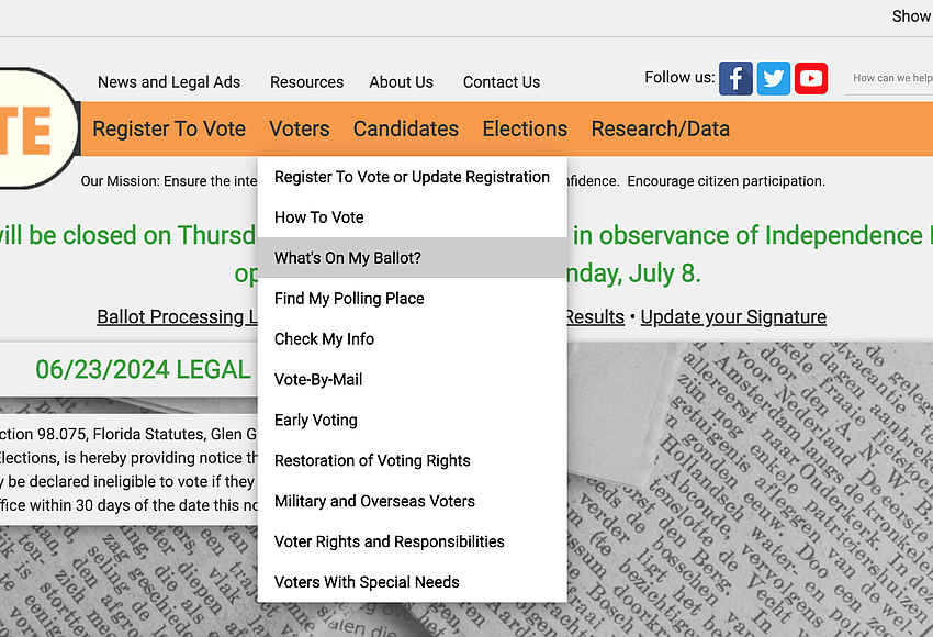 Sample ballots now available on Orange County Supervisor of Elections ...