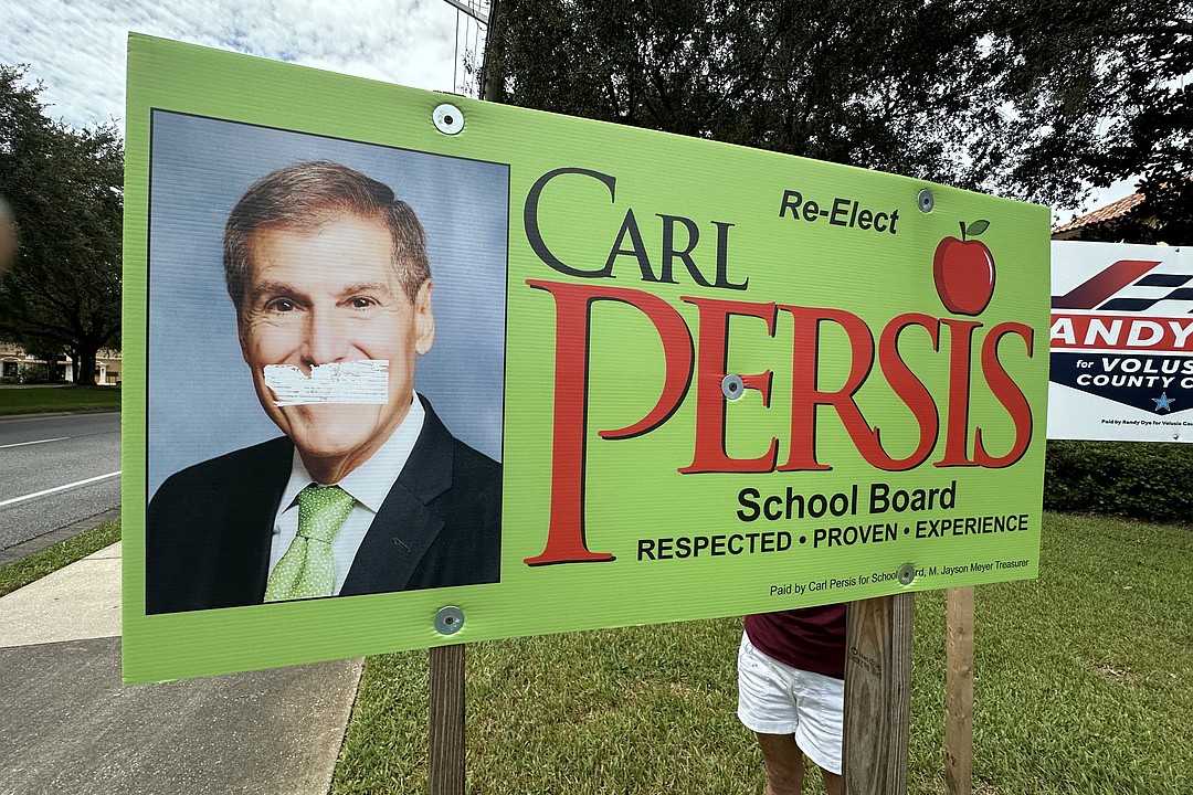 Political signs for Carl and Susan Persis vandalized, $1,000 reward ...