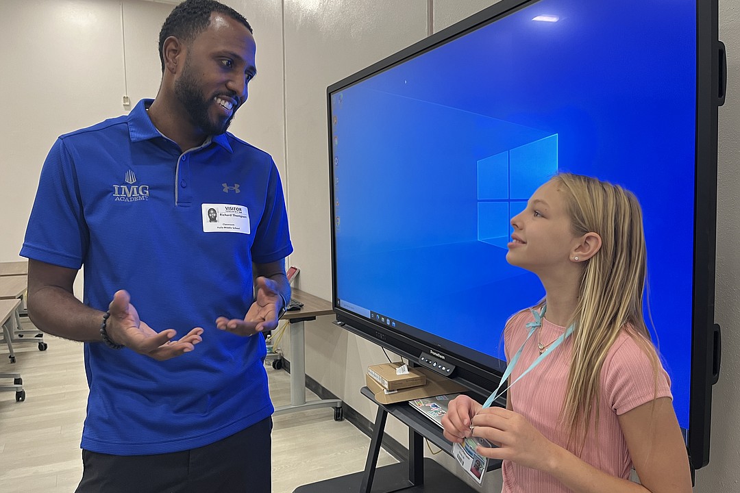 Track and field Olympian talks goal-setting with Haile Middle sixth ...