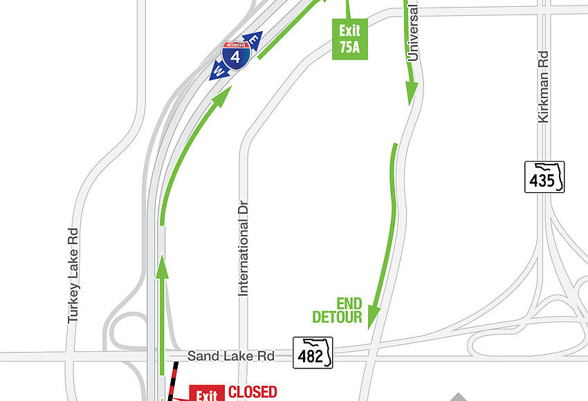 Eastbound I-4 exit ramp to Sand Lake Road to close overnight April 17 ...